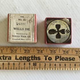NO-20 WELLS PIPE DIE Nos Tool Od